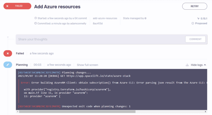 Managing Azure Resources using Spacelift