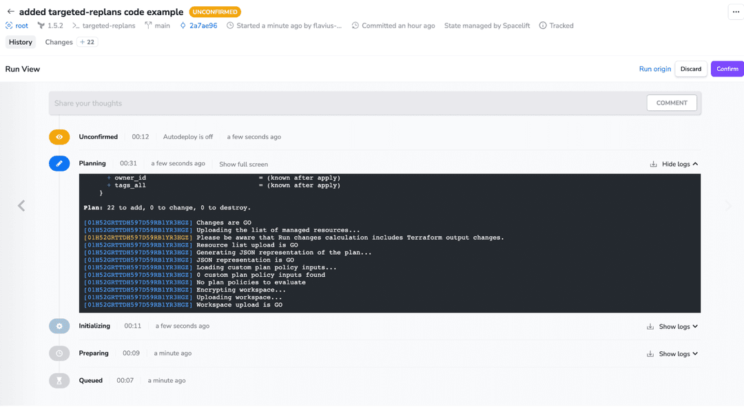 Introducing Targeted Replans