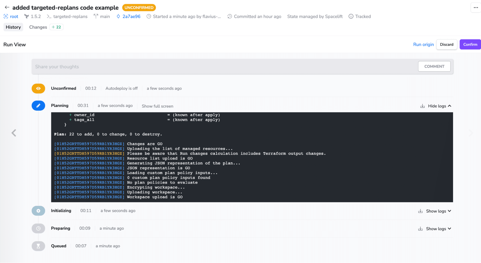 Introducing Targeted Replans