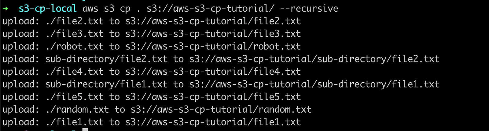 AWS S3 Cp [Copy] Command Overview with Examples
